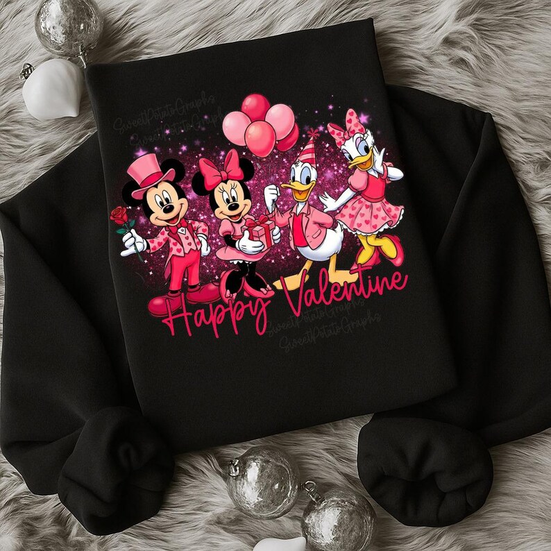 Retro Valentine Mouse and Friends PNG, Happy Valentine's Day ...