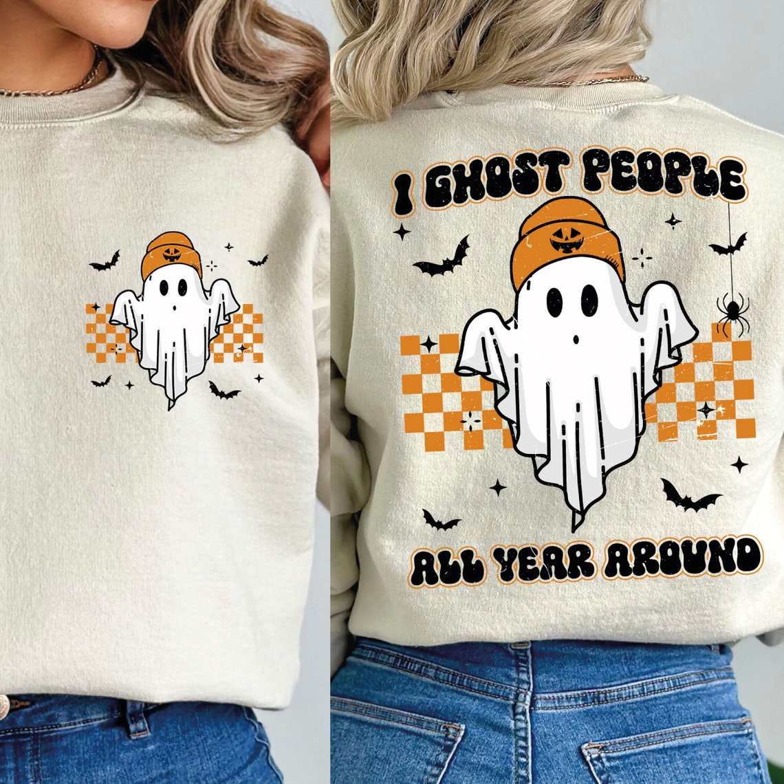 Ghost People Year Round Cool Ghost Halloween Retro - Etsy