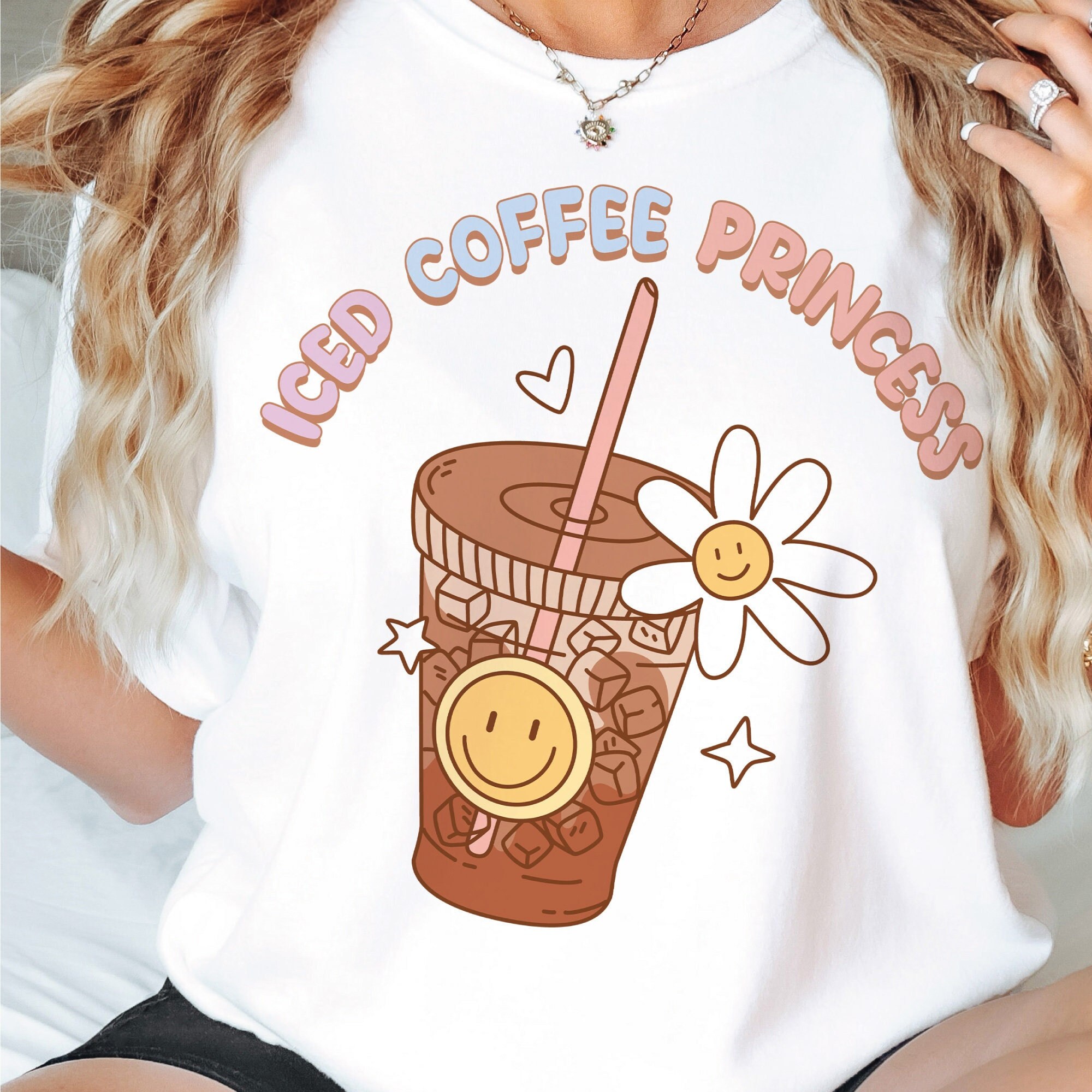 Iced Coffee Princess PNG Cute Creative Iced Coffee Design - Etsy