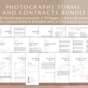 Editable Photography Business Form Template Bundle Photography Business ...