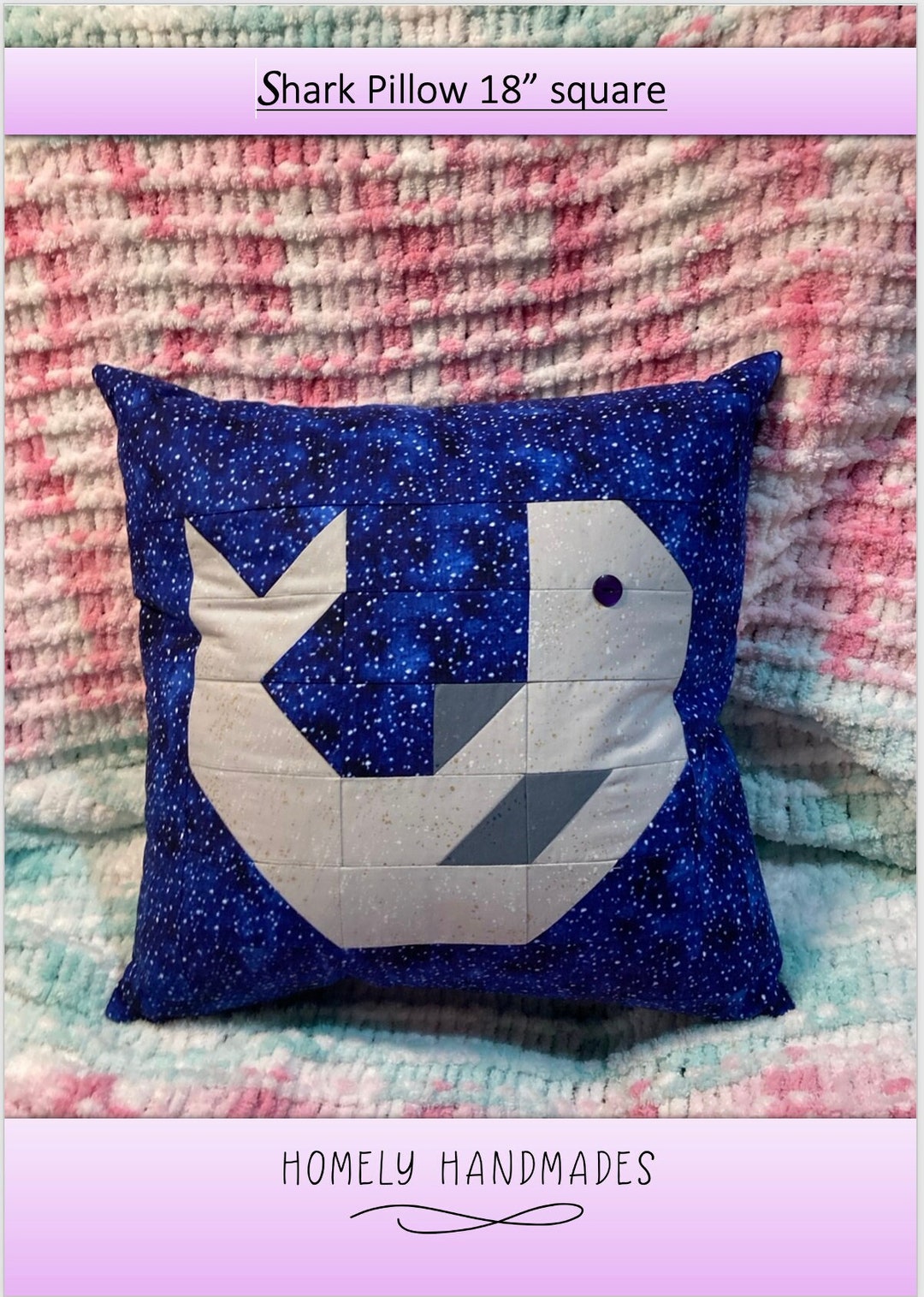 Shark Pillow PDF Pattern. Quilt Blocks, Quilting, Scraps Project - Etsy
