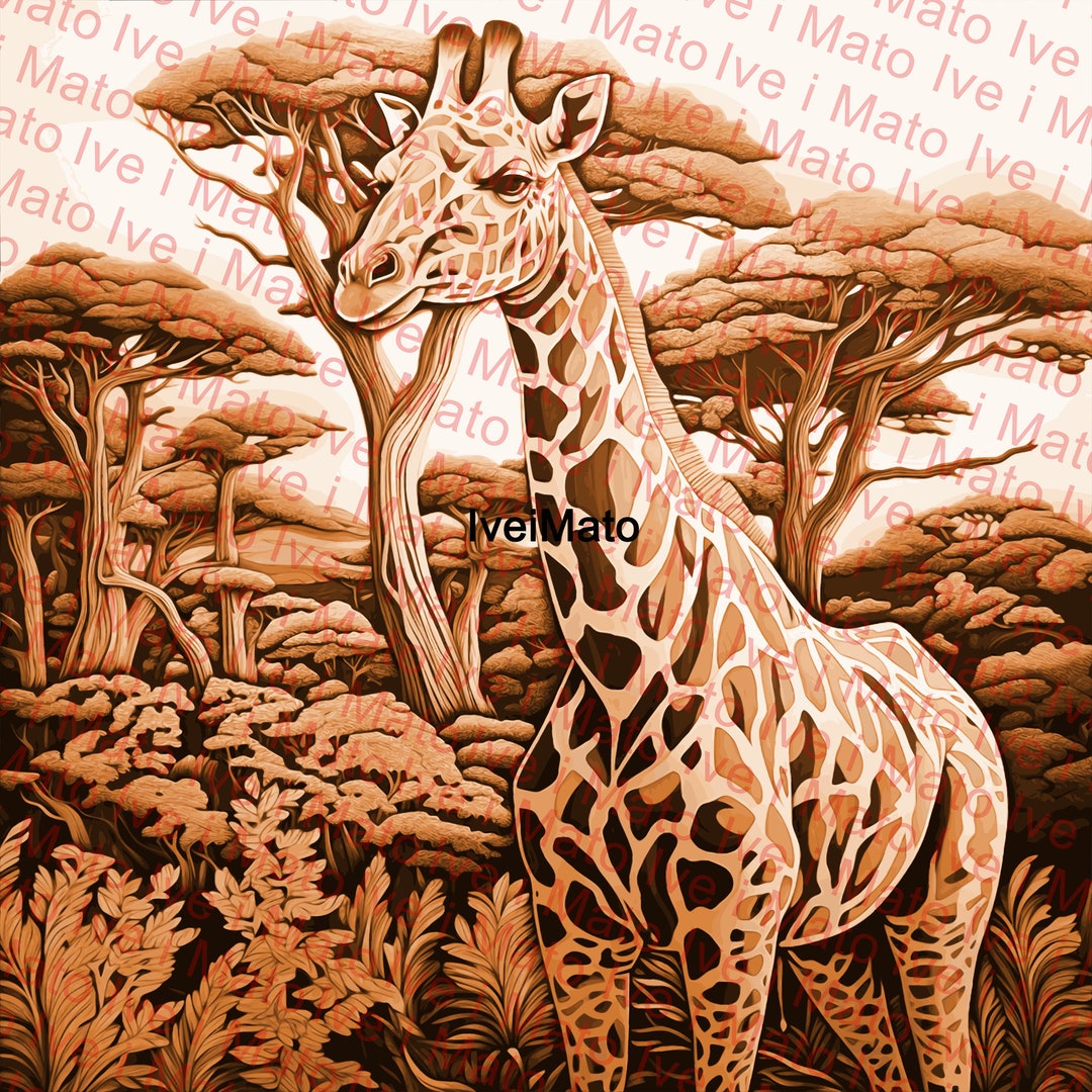 Giraffe Laser Engraving Files | Laser Digital Design | Laser Engraving ...
