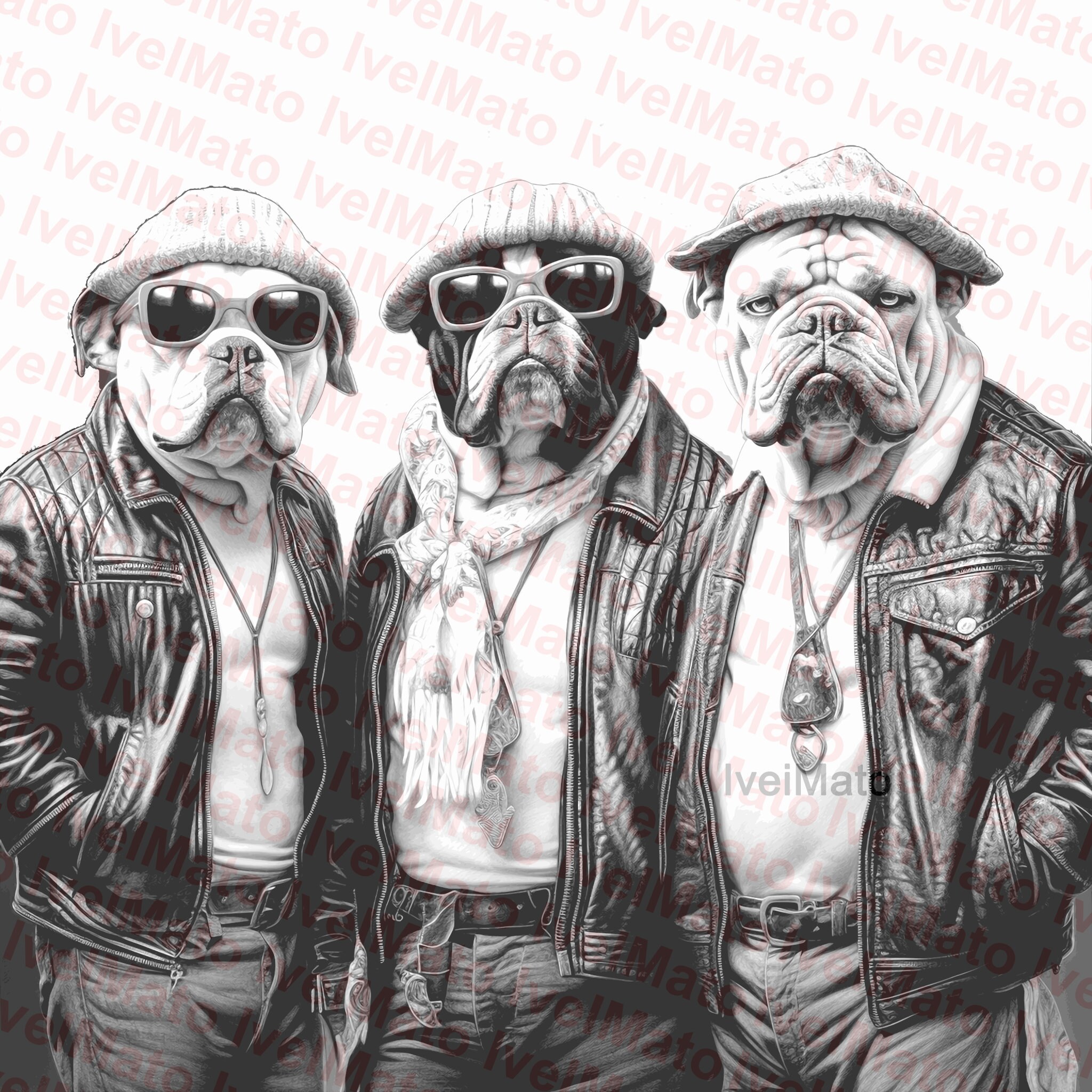 English Bulldog Thugs Laser Burn PNG Digital Vector Design Xtool ...