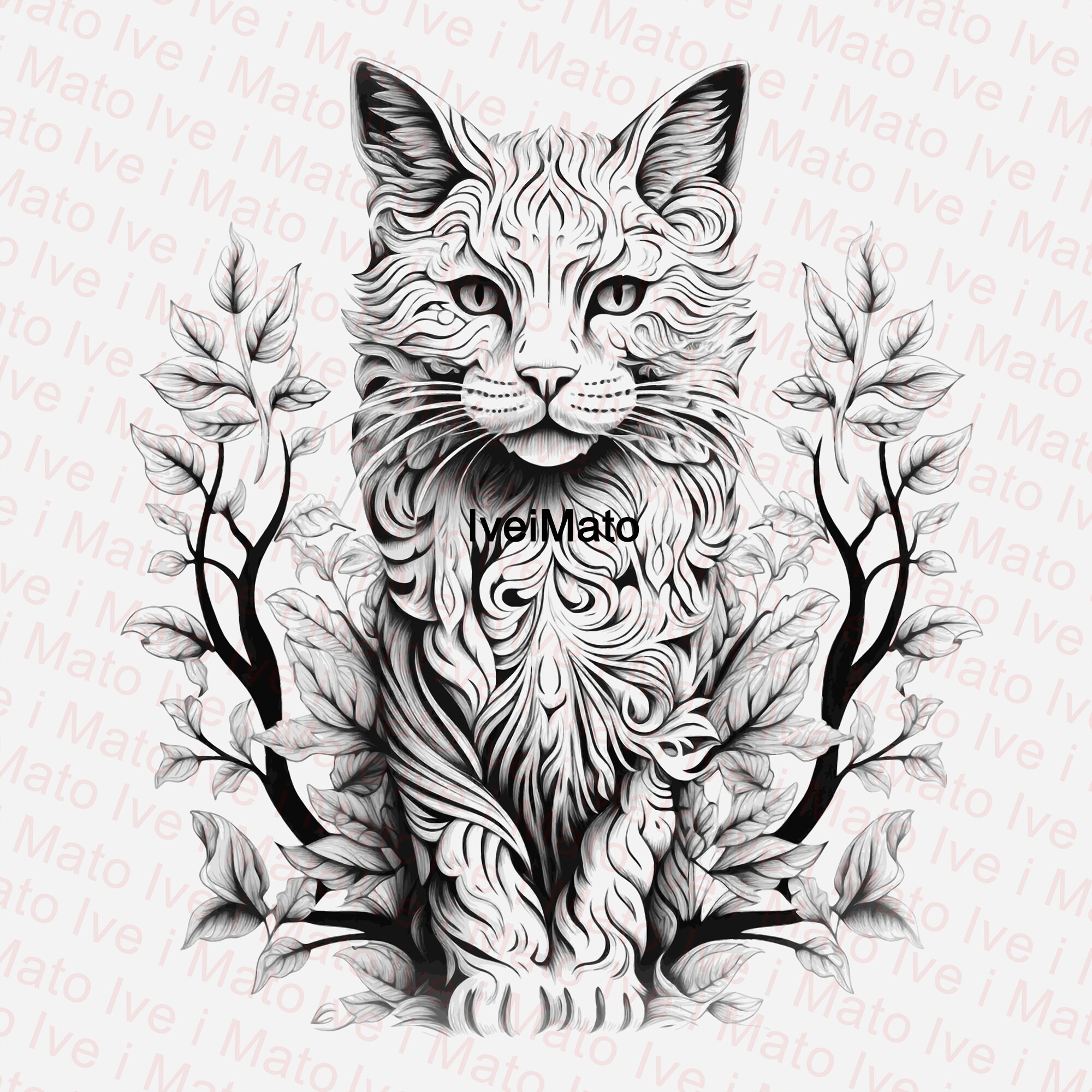 Maine Coon Cat | Laser Engraving PNG | Digital Design | Engrave | Xtool ...