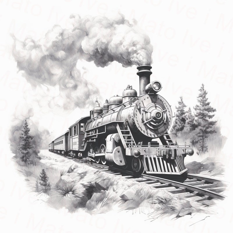 Steam Locomotive - Etsy