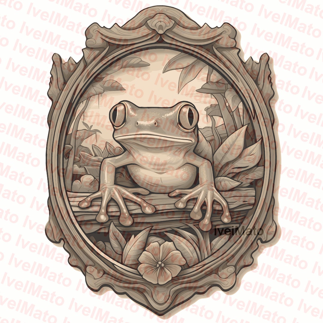 Laser Engraving PNG Frog | Digital Design | Laser Engraving PNG ...