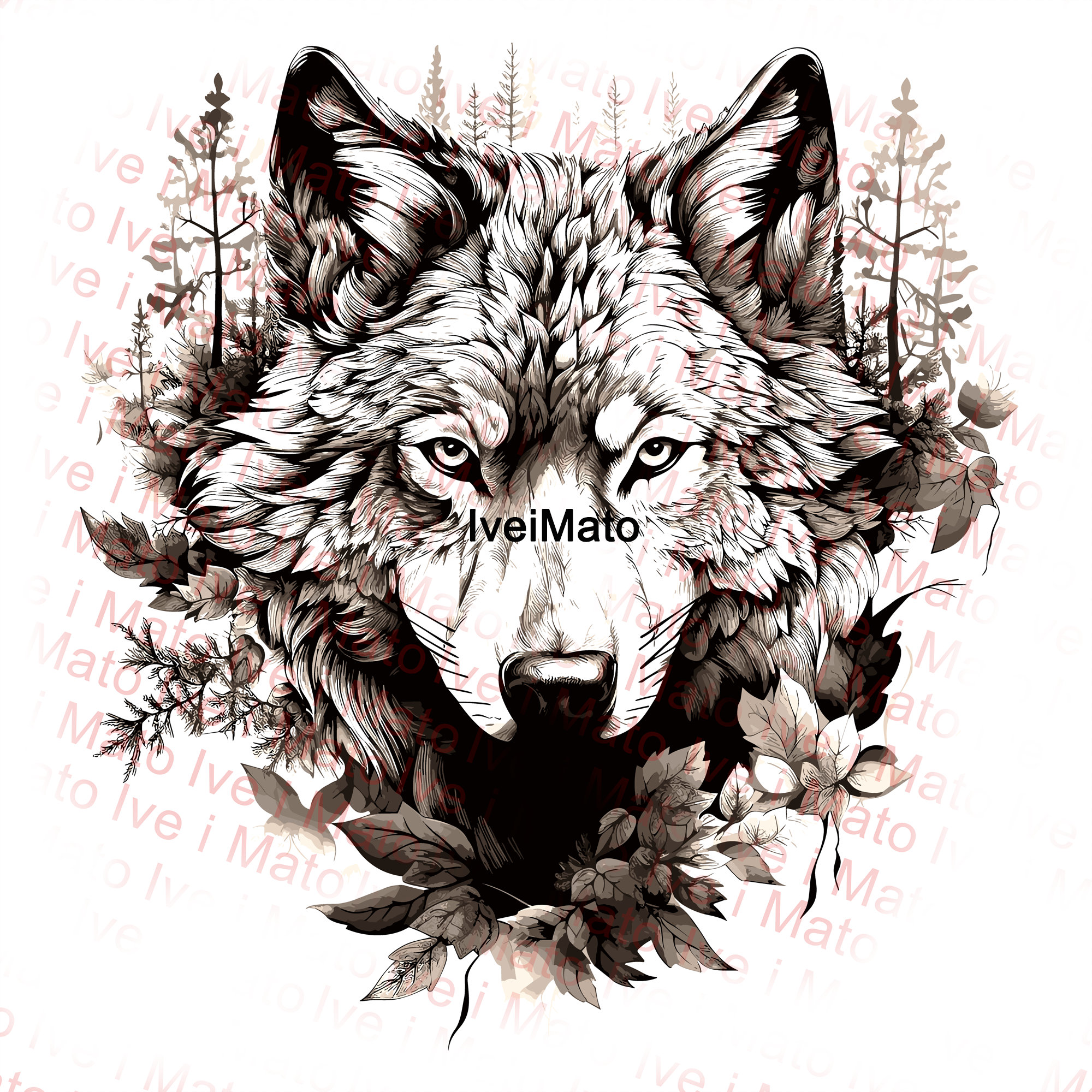 Lone Wolf Laser Engraving PNG Digital Design Engrave Xtool Glowforge ...