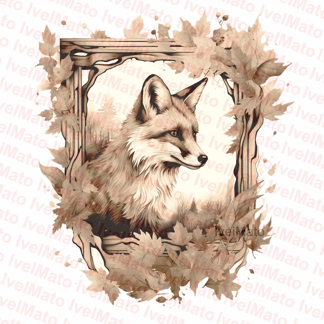Laser Burn PNG Fox | Digital Design | Laser Engraving PNG | Engrave ...