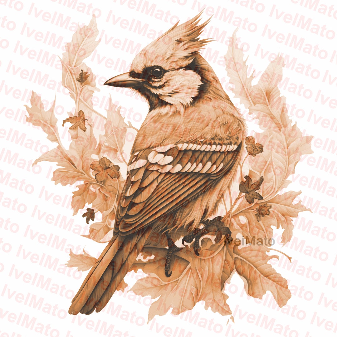 Laser Burn PNG Blue Jay Bird | Digital Design Bird | Xtool | Glowforge ...