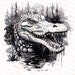 Crocodile Laser Burn PNG Digital Design Engrave Xtool - Etsy