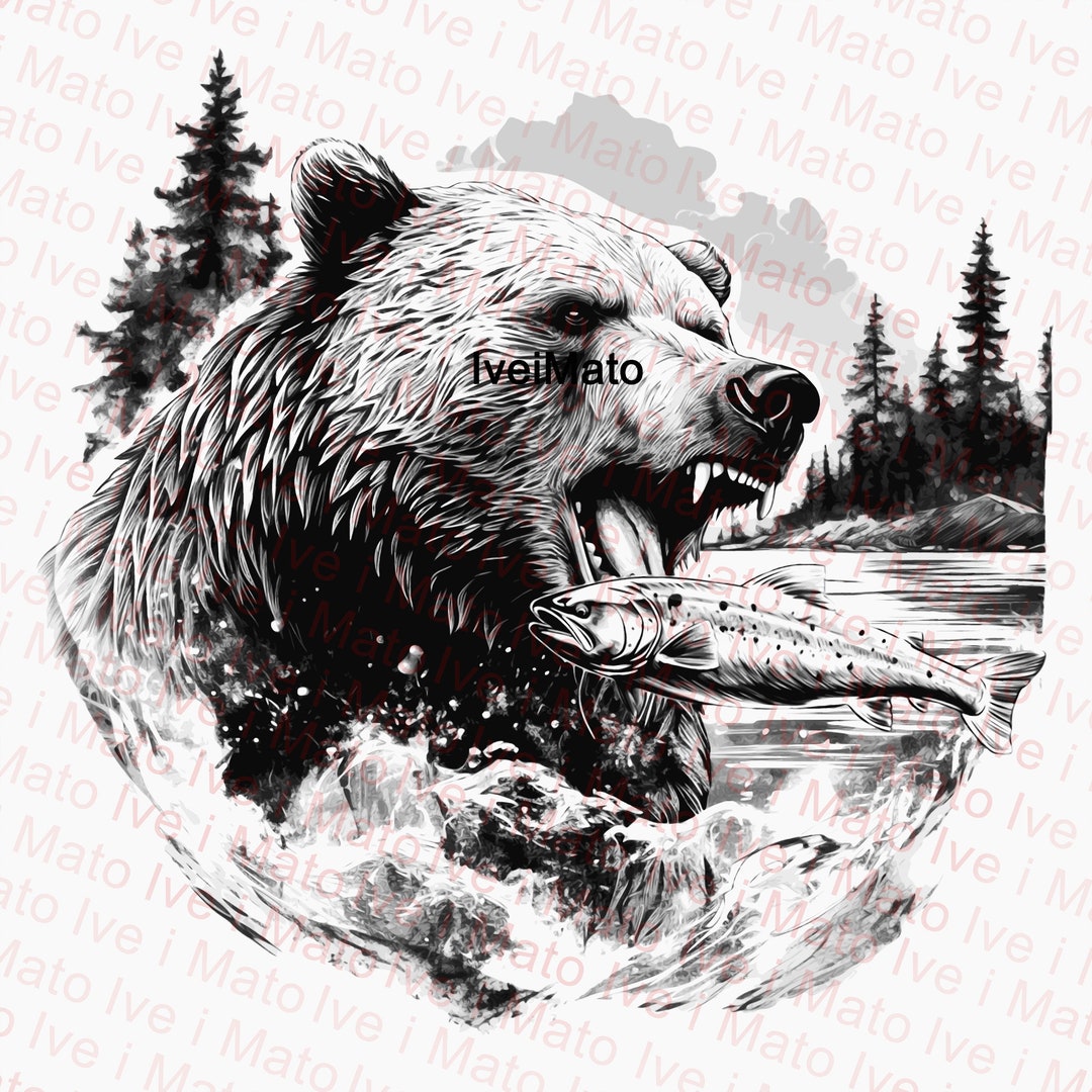 Grizzly Bear | Laser Engraving PNG | Digital Design | Engrave | Xtool ...