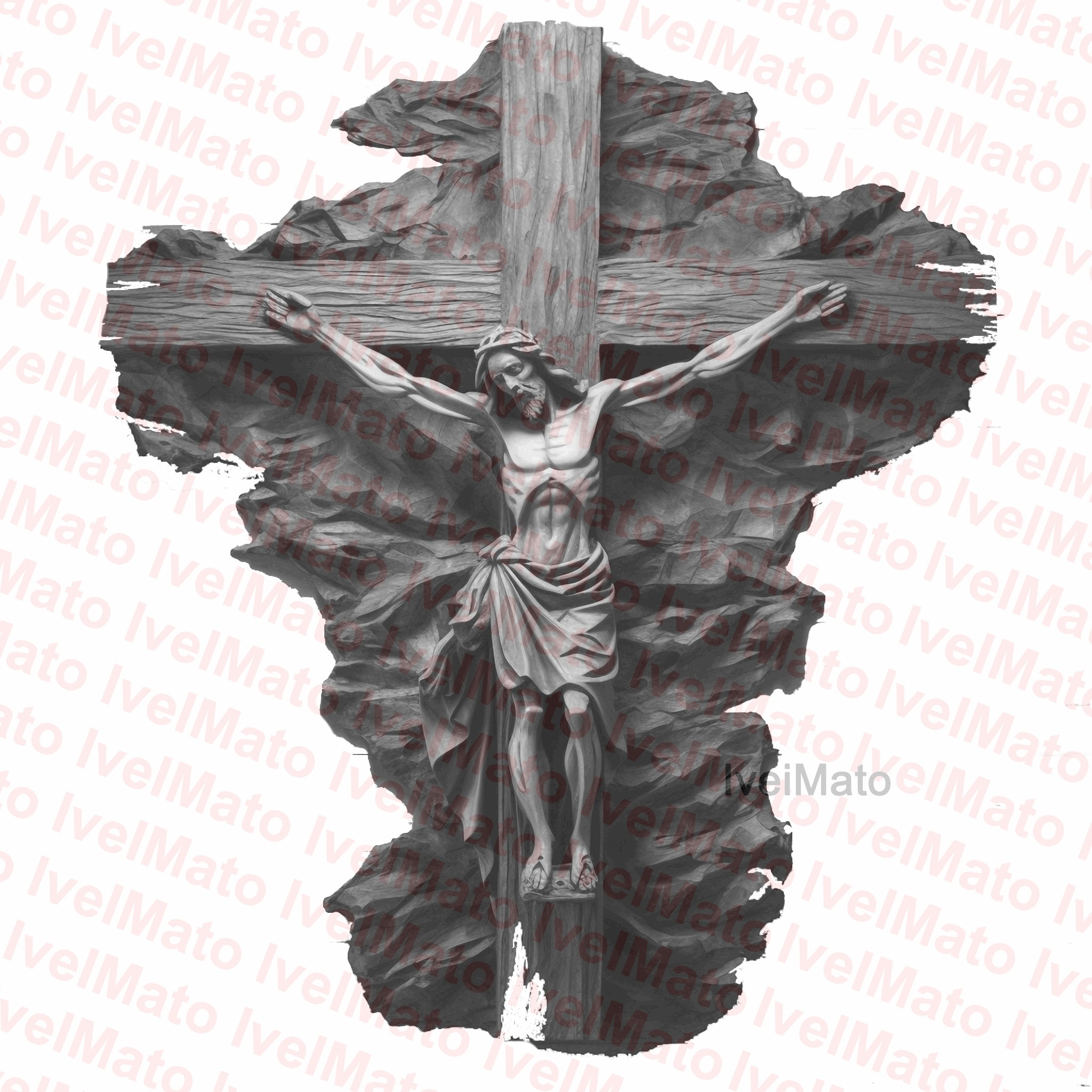 Jesus on Cross Laser Burn PNG Digital Design Laser Engraving PNG ...
