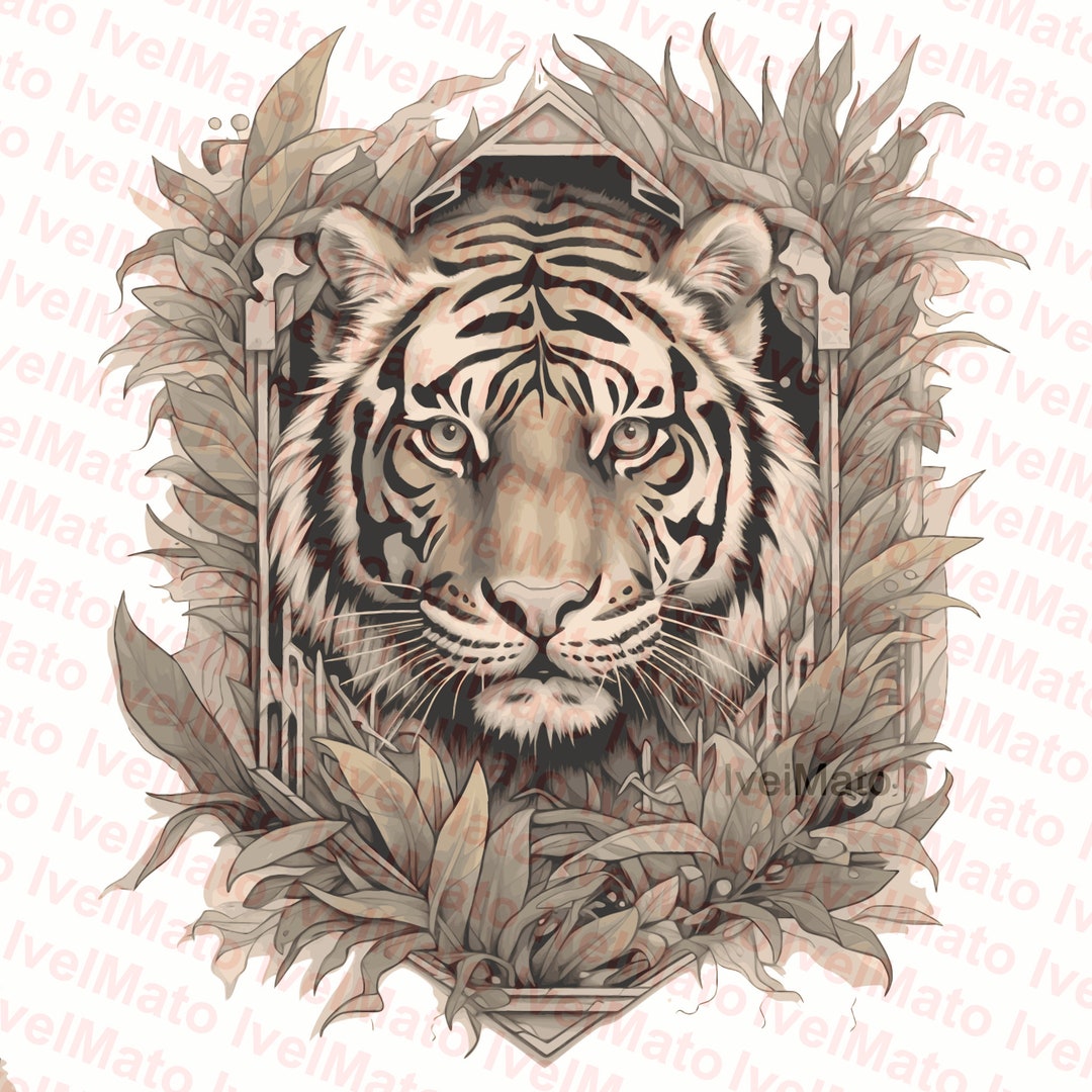 Tiger Laser Burn PNG | Digital Vector Design | Xtool | Glowforge ...