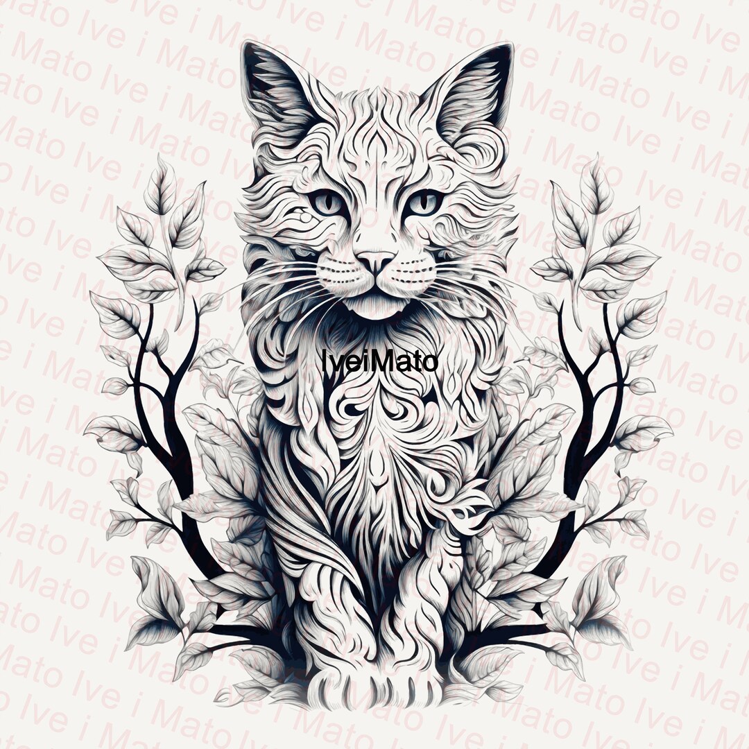 Maine Coon Cat | Laser Engraving PNG | Digital Design | Engrave | Xtool ...