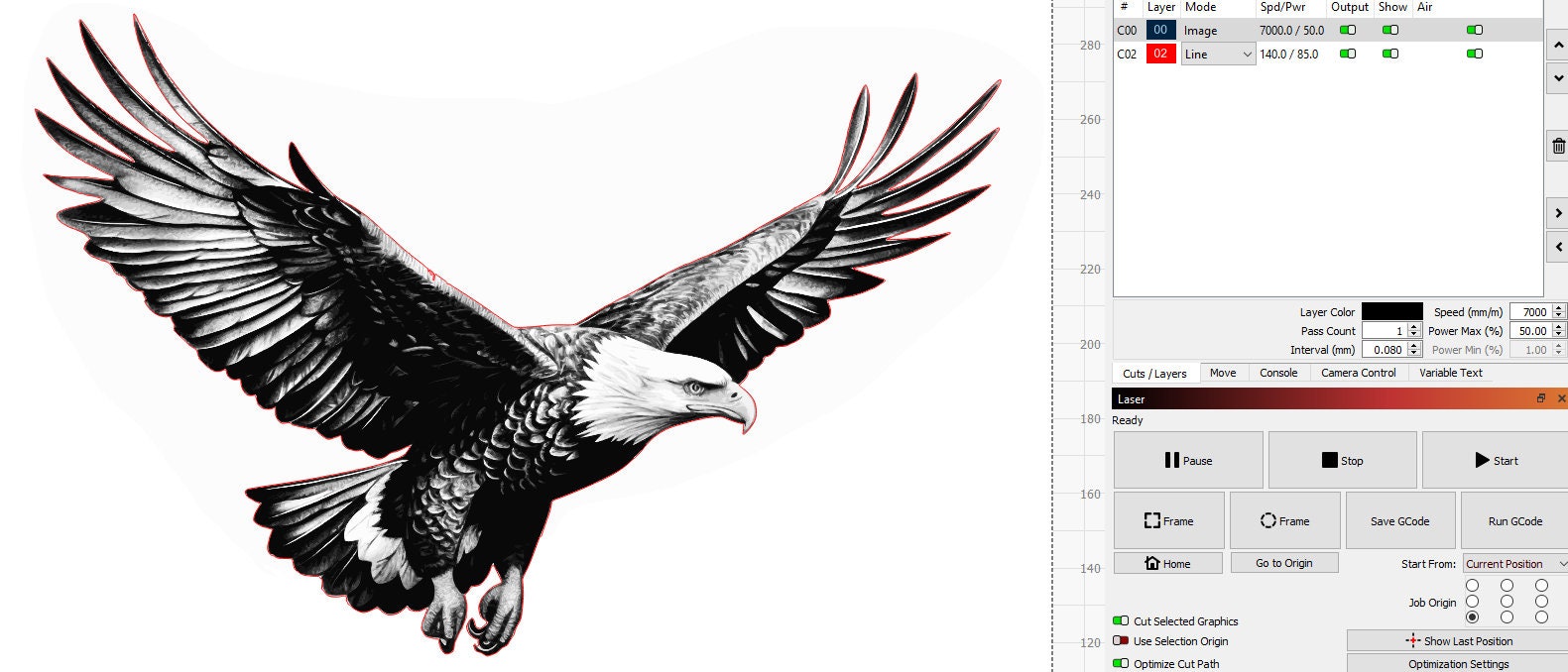 Bald Eagle Laser Engraving PNG Digital Design Xtool Glowforge Lightburn ...