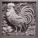 Laser Burn Rooster PNG Digital Design Laser Engraving PNG 3D Effect ...