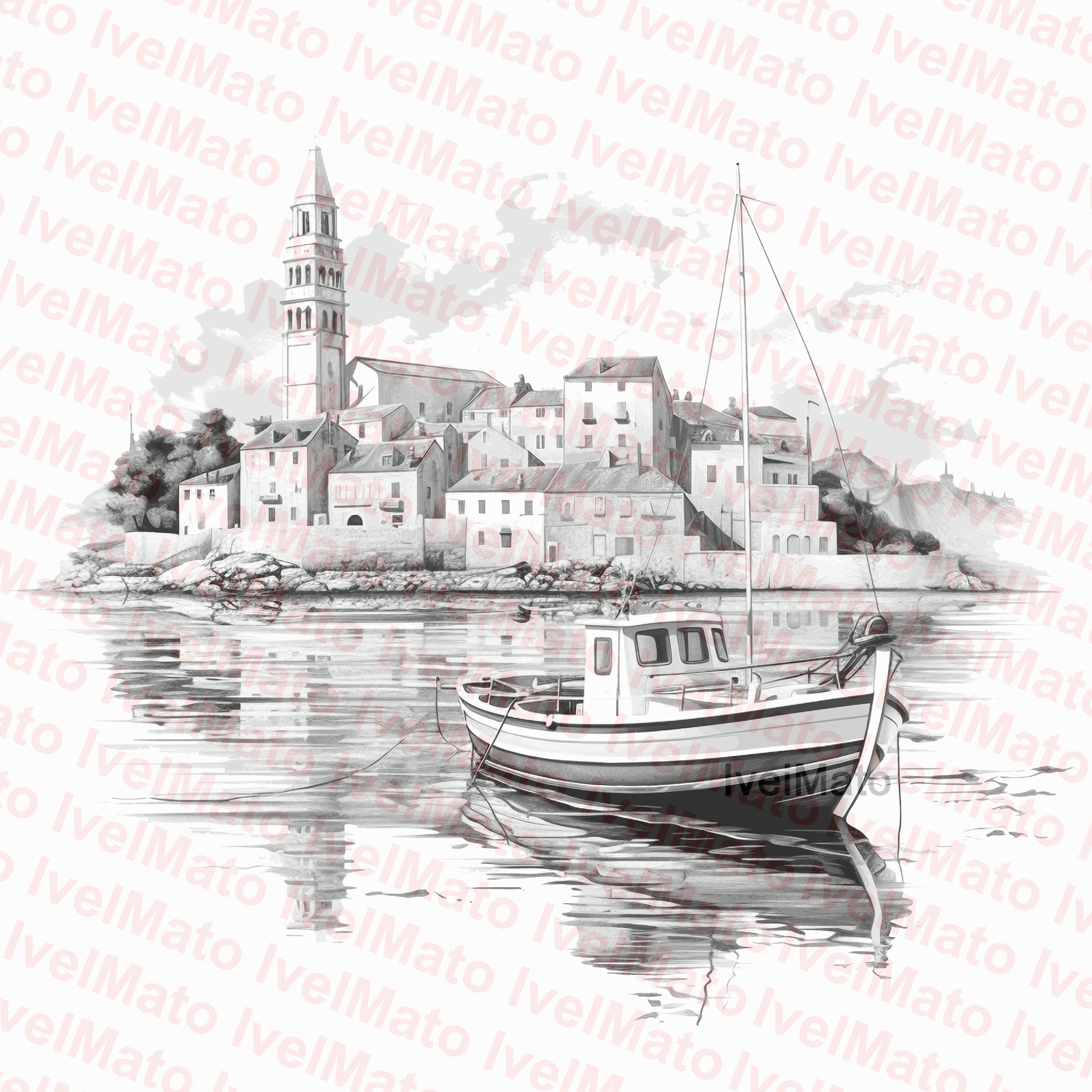 Mediterranean Laser Burn PNG Digital Vector Design Xtool Glowforge ...