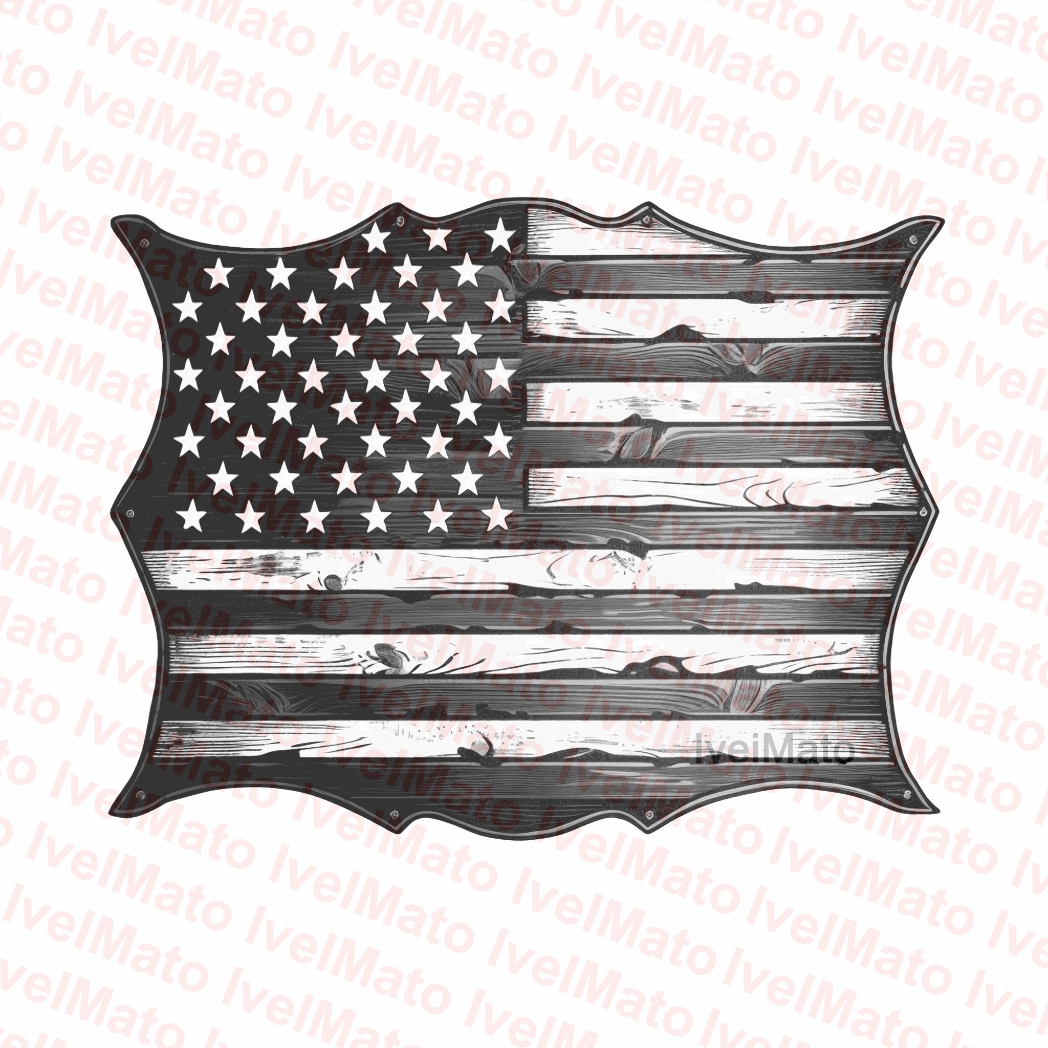 The Star-spangled Symbol Laser Burn PNG Digital Vector Design Xtool ...