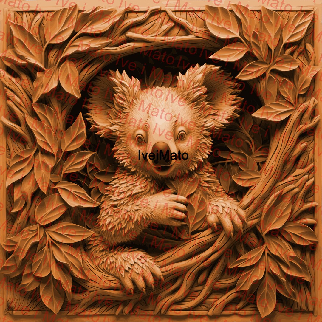 Koala Laser Burn PNG | Digital Design | Laser Engraving PNG | Engrave ...