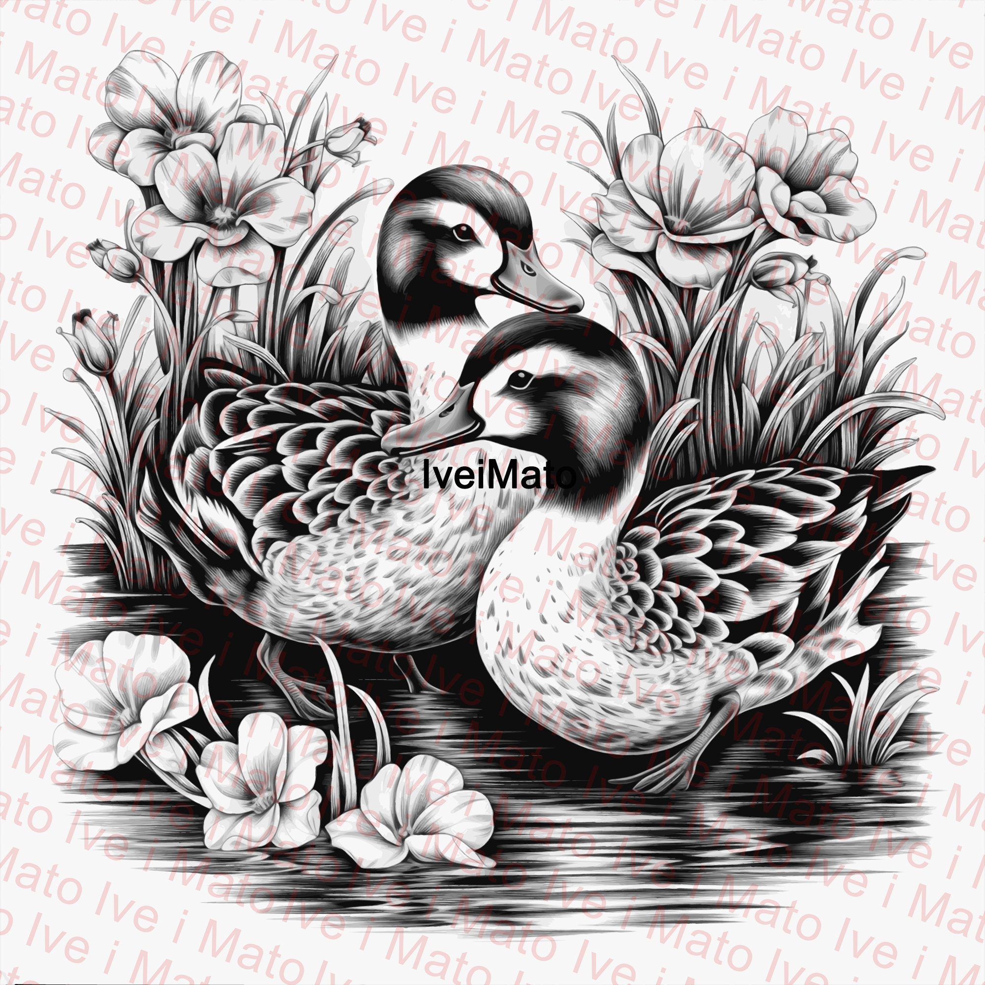 Ducks Laser Engraving PNG Digital Design Engrave Xtool Glowforge ...