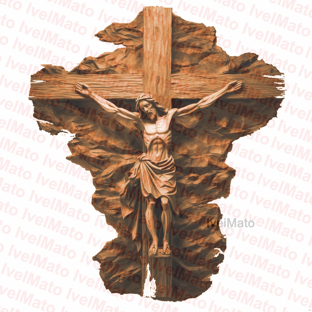 Jesus on Cross Laser Burn PNG | Digital Design | Laser Engraving PNG ...