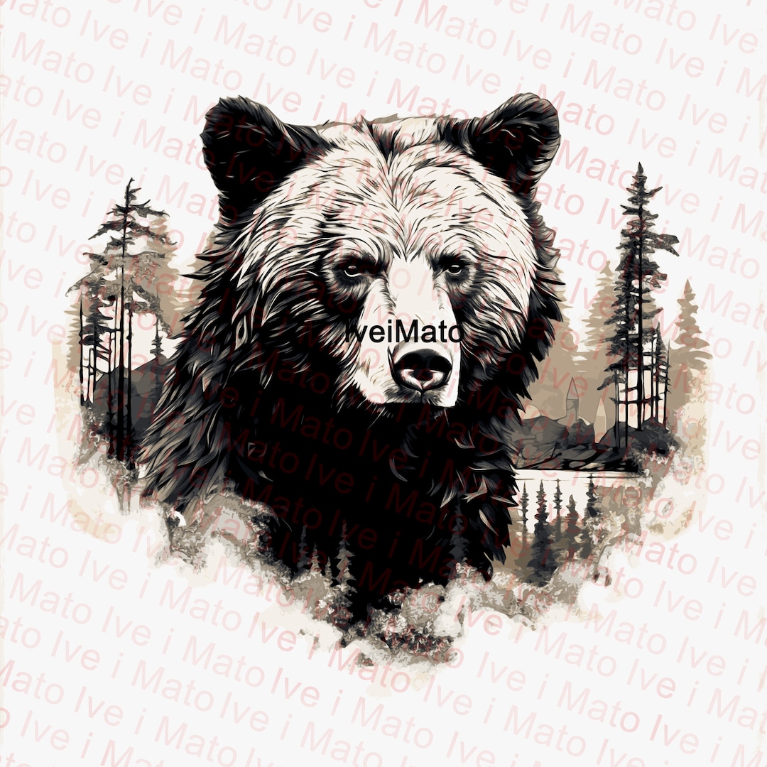 Bear | Digital Design | Laser Engraving PNG | Xtool | Glowforge ...