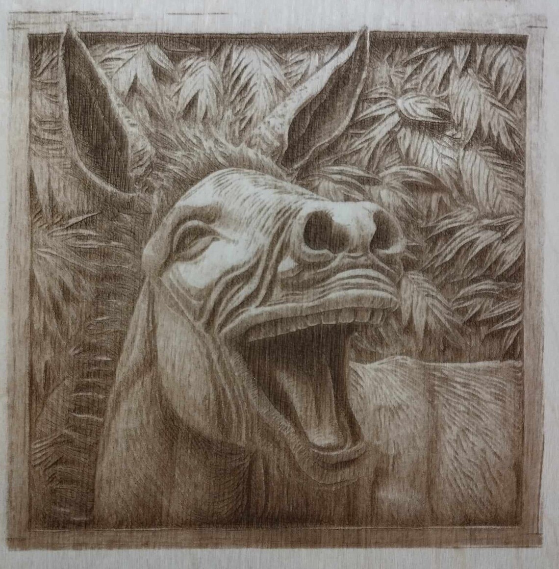 Laser Burn PNG Donkey Digital Design Engrave Xtool - Etsy