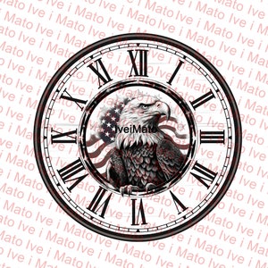 Eagle Clock Laser Engraving PNG | Digital Design | Xtool | Glowforge ...