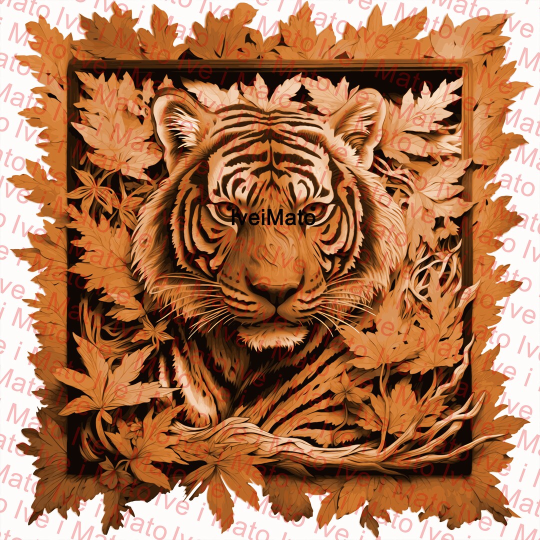 Tiger Laser Burn PNG Digital Design Laser Engraving PNG Engrave Xtool ...