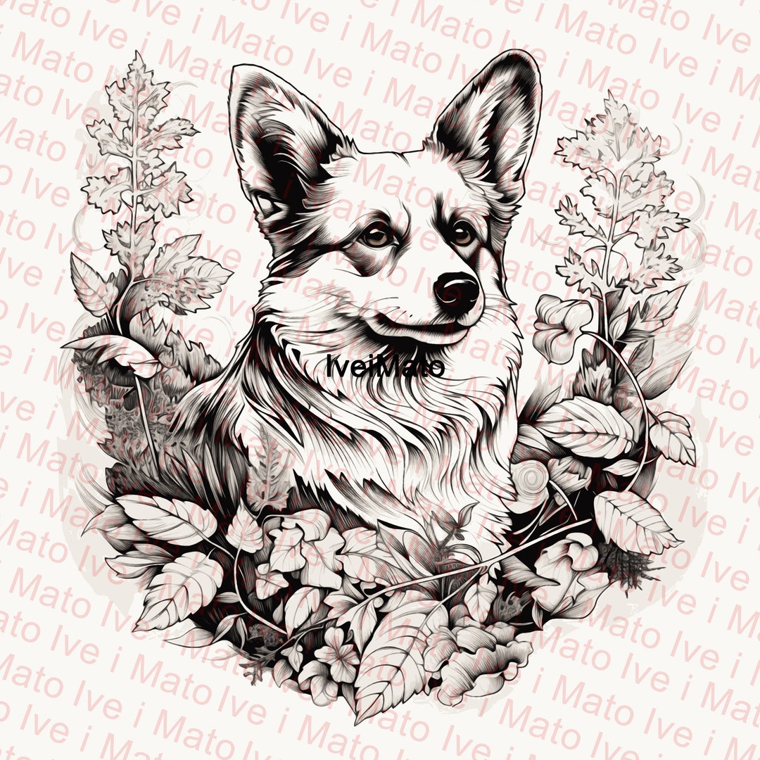 Corgi | Laser Engraving PNG | Digital Design | Engrave | Xtool ...