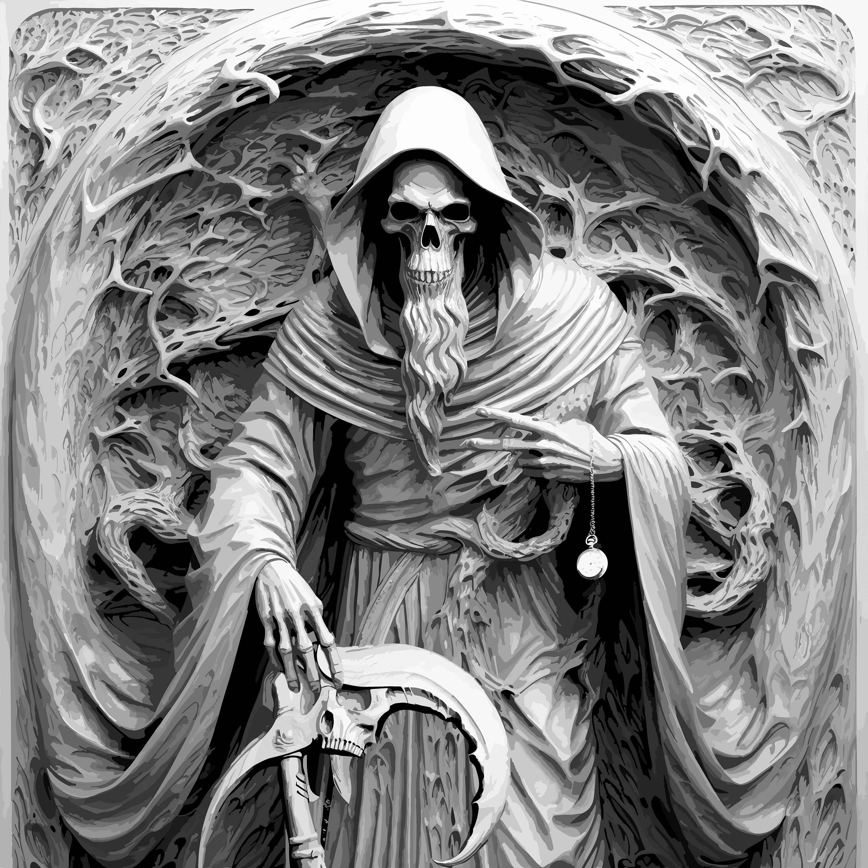 Grim Reaper Laser Engraving PNG Digital Design Xtool Glowforge ...
