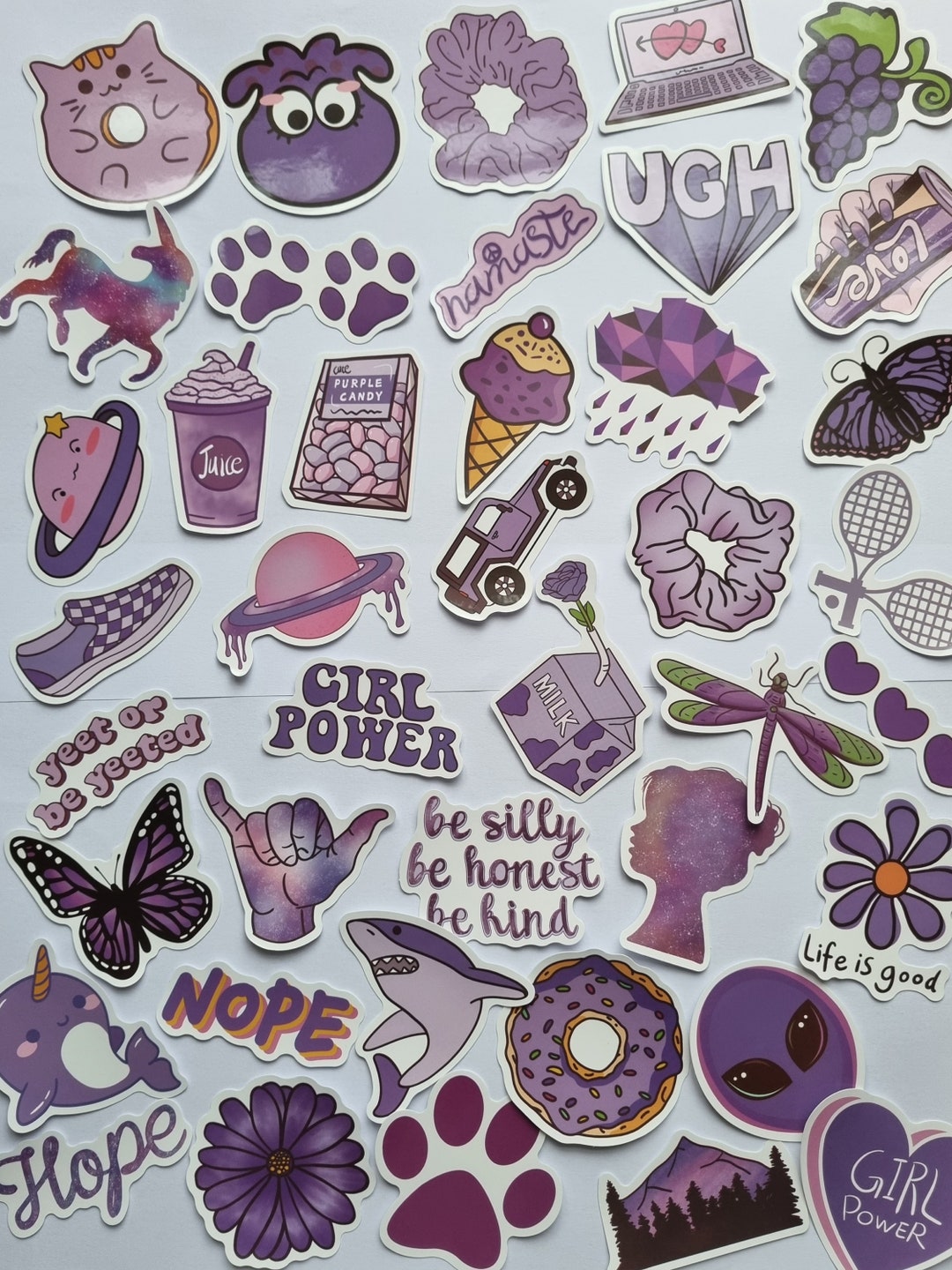 50 Purple Themed Stickers for Scrapbooking,diary,planner,craft,self ...