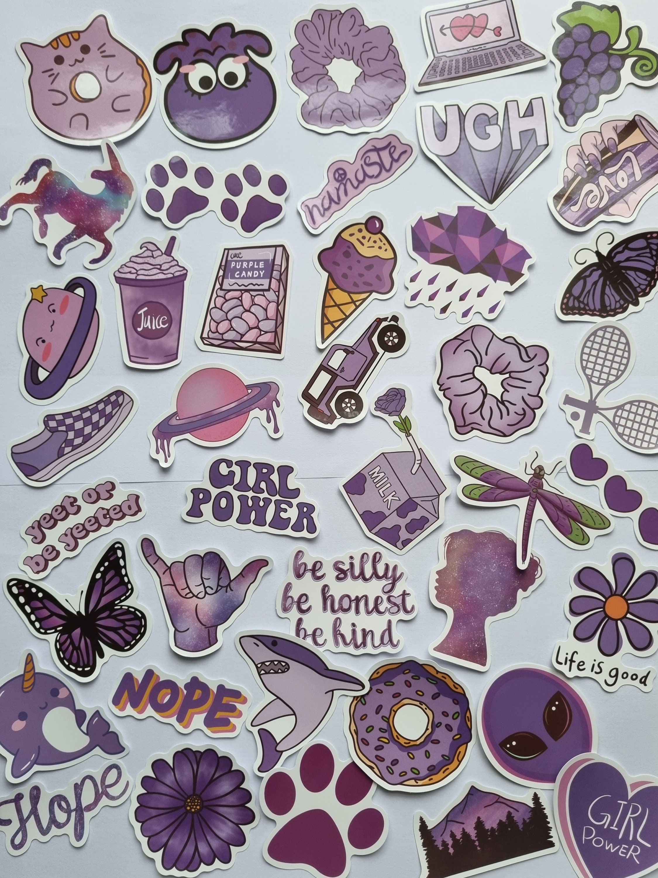 50 Purple Themed Stickers for Scrapbooking,diary,planner,craft,self ...