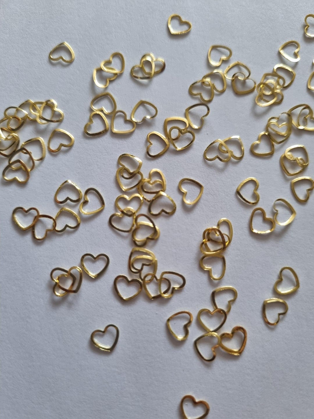 100 Tiny Heart Charms,flatback Mini Metal Hearts,cardmaking ...