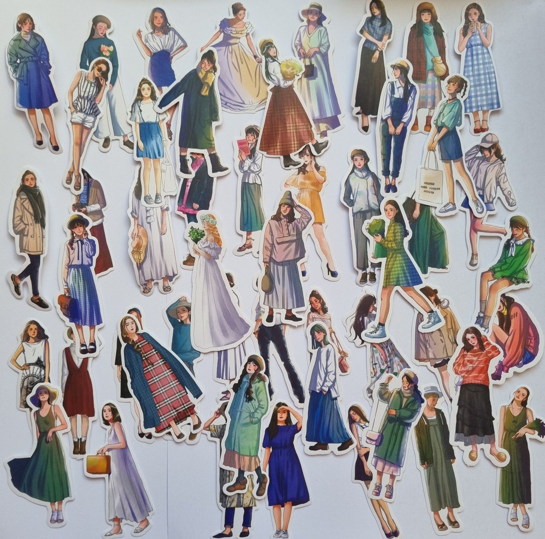 50 Fashion Ladies Stickers for Scrapbooking,diary,planner,craft,self ...