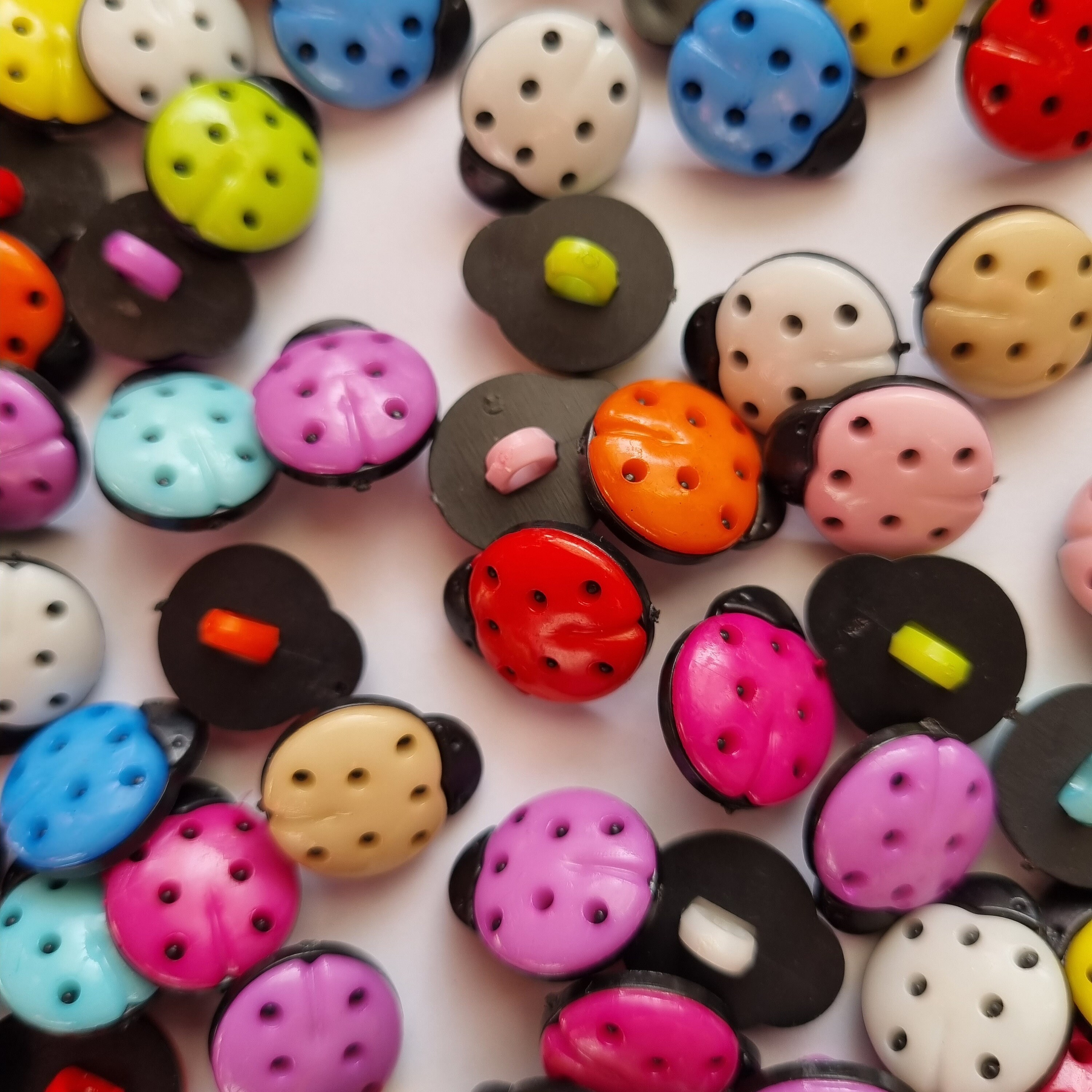 Plastic Mixed Ladybird Buttons,ladybug Buttons,sewing Buttons,set of 10 ...