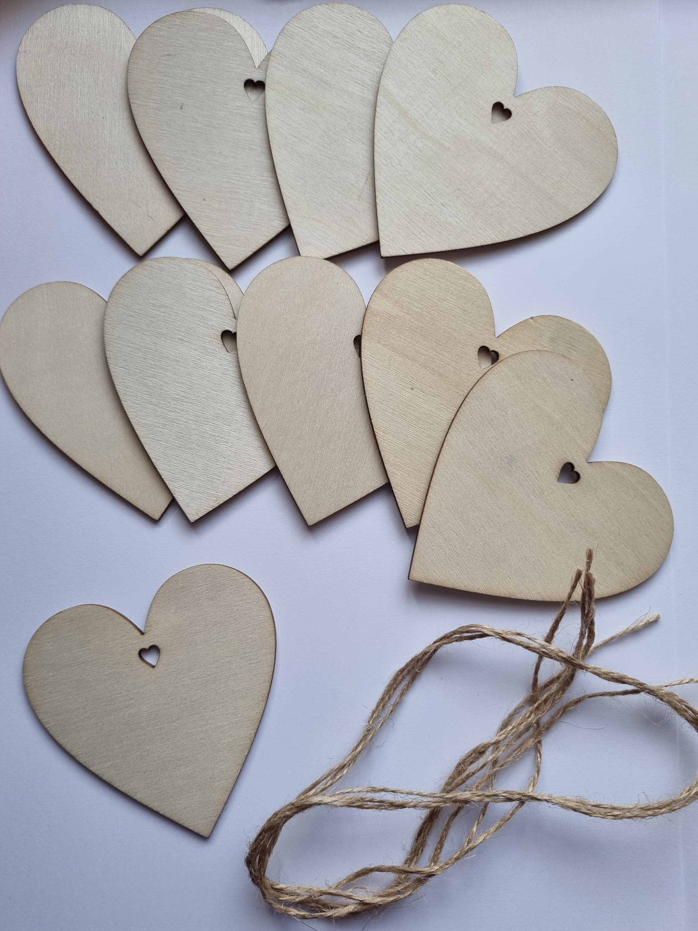 Blank Wood Heart Shapes,diy Woodcraft Supplies,wood Heart Tags,heart ...