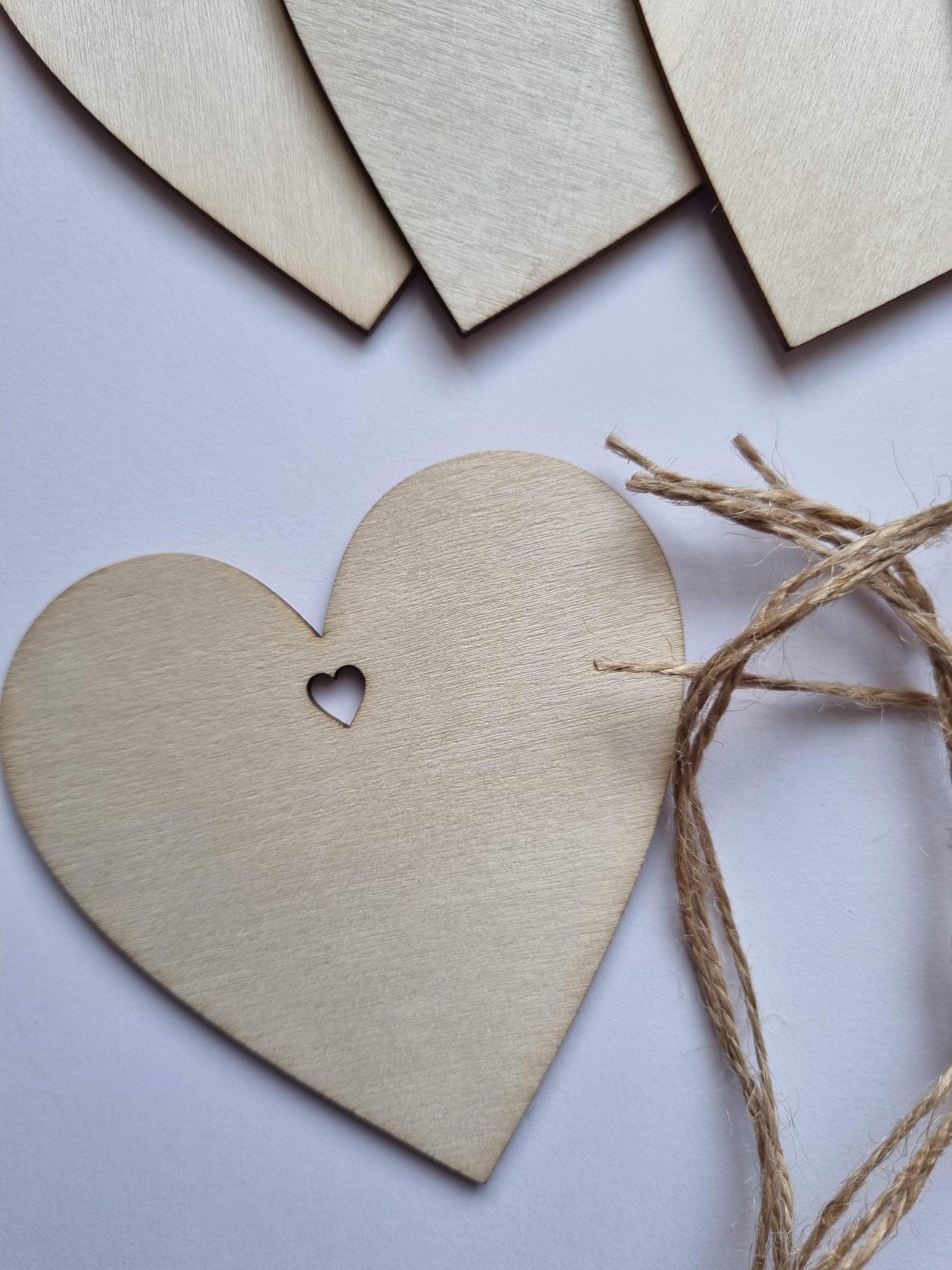 Blank Wood Heart Shapes,diy Woodcraft Supplies,wood Heart Tags,heart ...