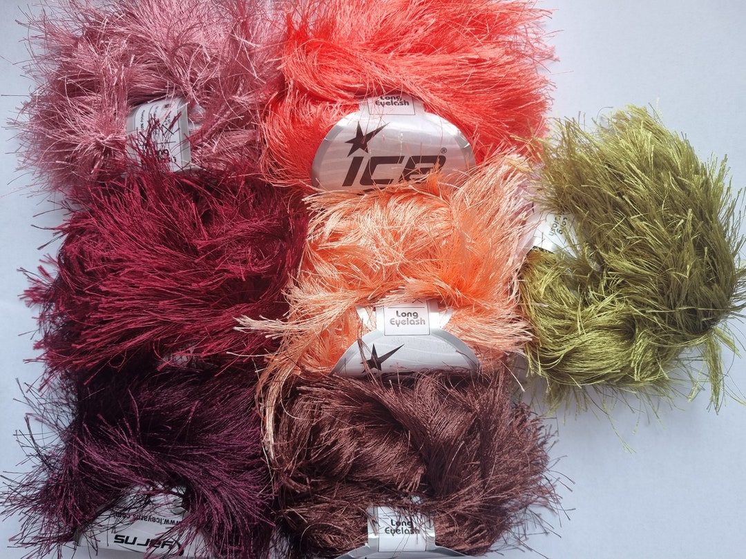 Long Eyelash Yarn,ice Yarns,50g Skein,long Eyelash Knitting Yarn ...
