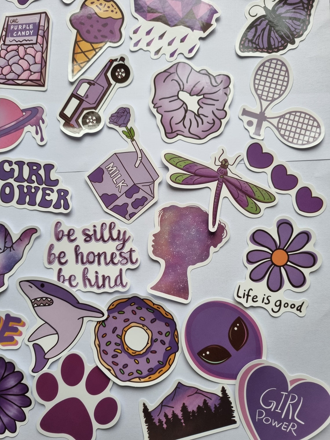 50 Purple Themed Stickers for Scrapbooking,diary,planner,craft,self ...