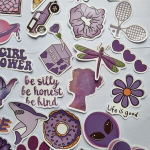 50 Purple Themed Stickers for Scrapbooking,diary,planner,craft,self ...
