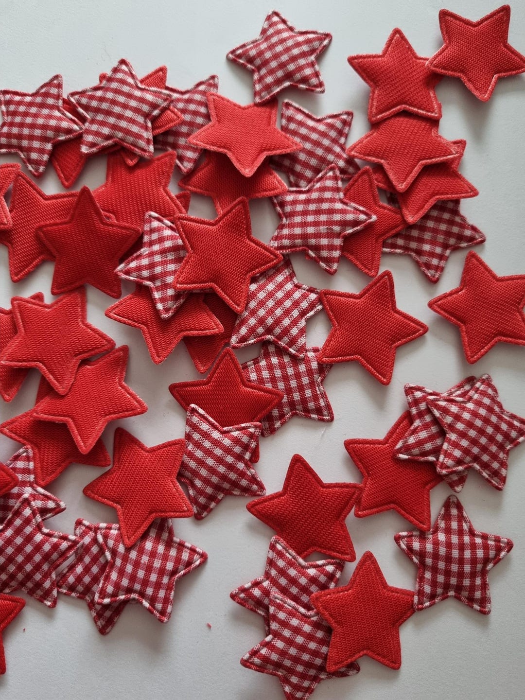 50 Fabric Padded Stars,red Stars,table Decorations,party Decor,wedding ...