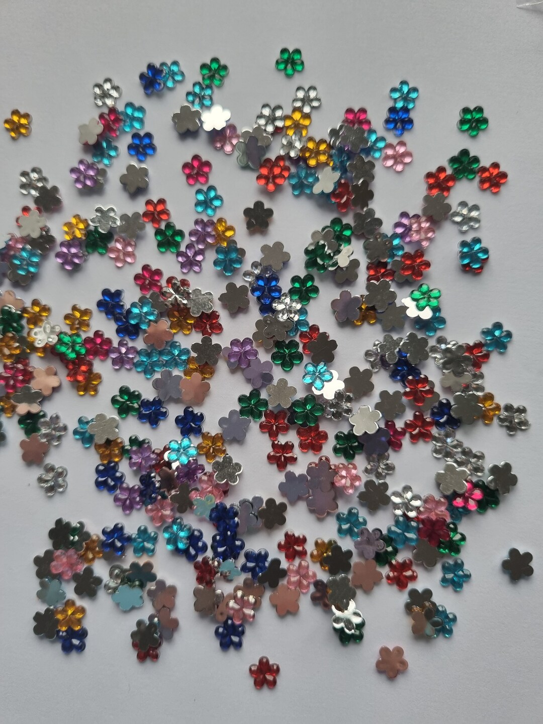 350 Flatback Mini Flower Embellishments,card Making,scrapbooking ...