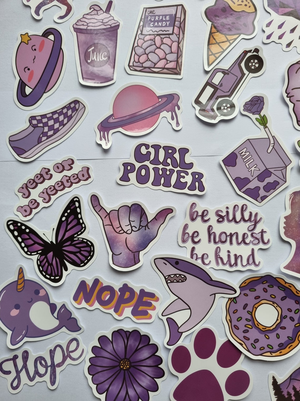 50 Purple Themed Stickers for Scrapbooking,diary,planner,craft,self ...