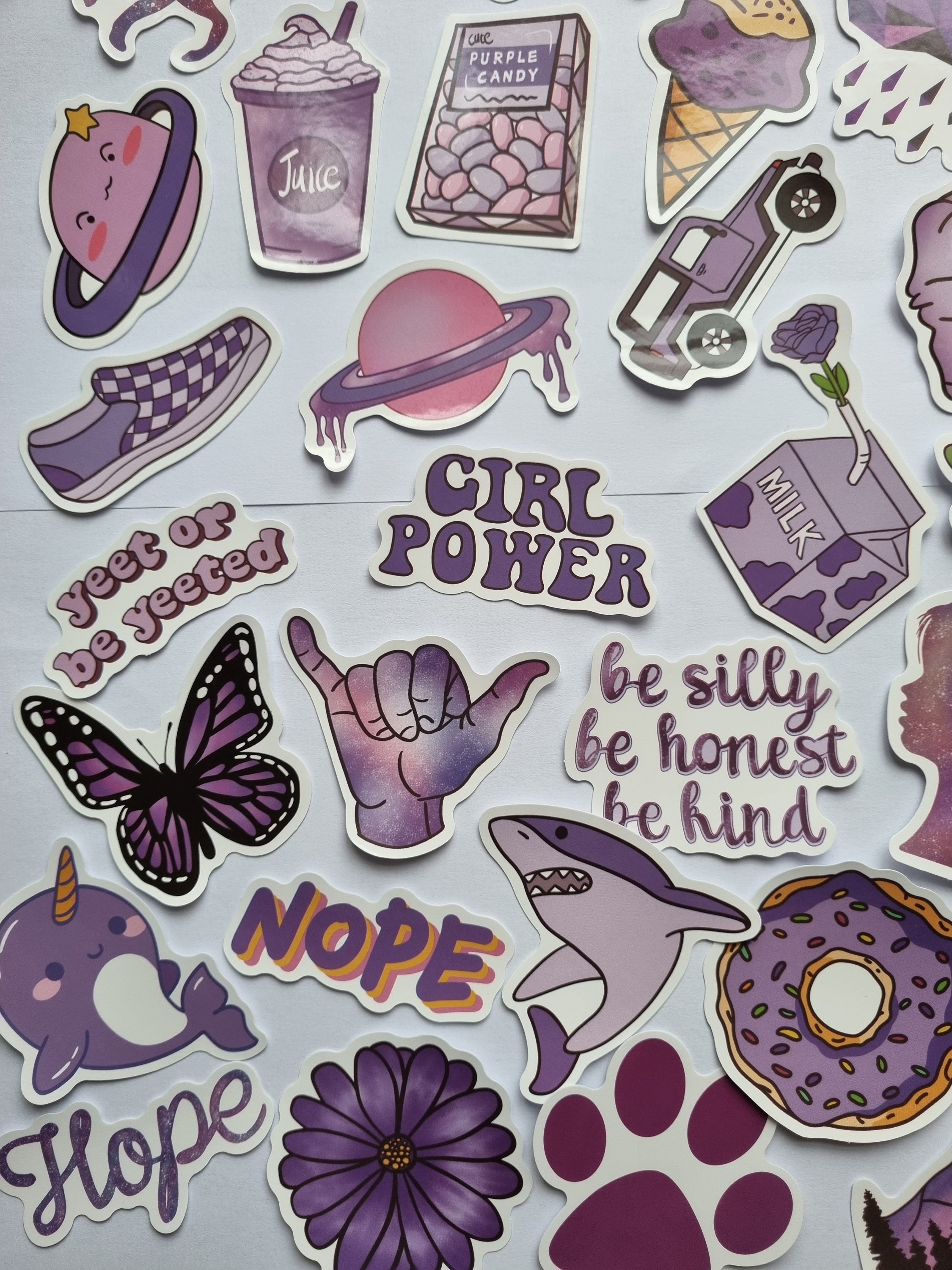 50 Purple Themed Stickers for Scrapbooking,diary,planner,craft,self ...