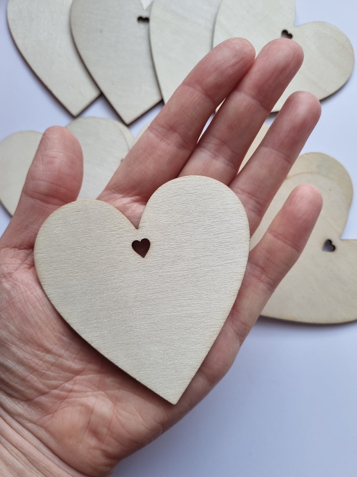 Blank Wood Heart Shapes,diy Woodcraft Supplies,wood Heart Tags,heart ...