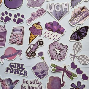 50 Purple Themed Stickers for Scrapbooking,diary,planner,craft,self ...