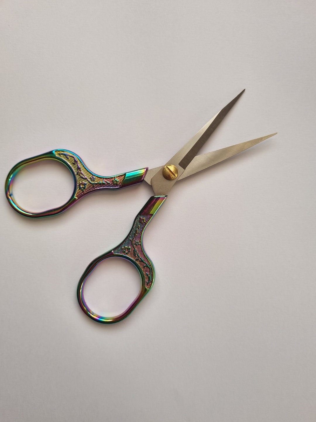Iridescent Rainbow Embroidery Scissors,antique Style Scissors,cutting Tool,sewing Scissors ...