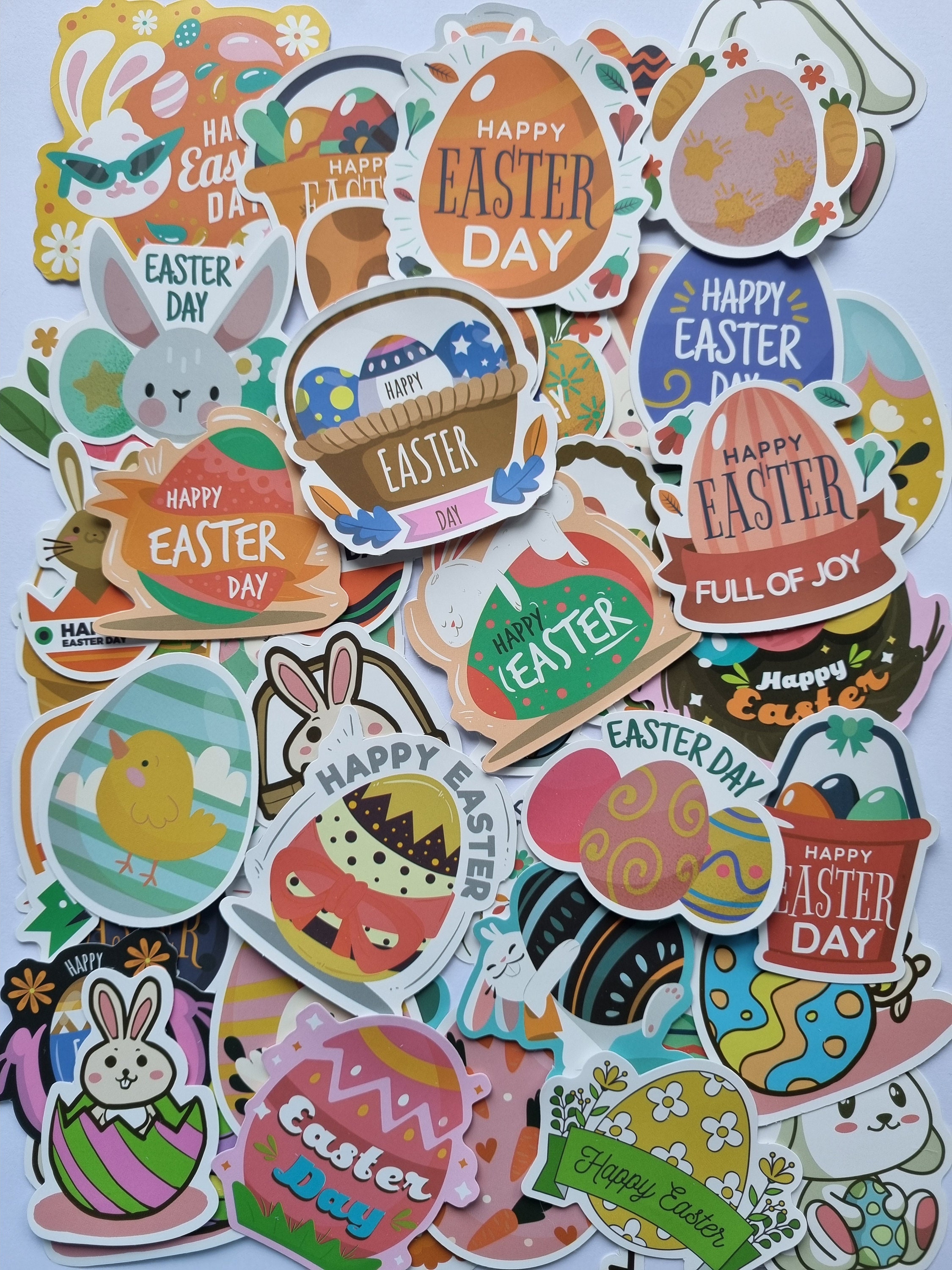 50 Easter Egg Stickers for Scrapbooking,diary,planner,craft,self ...