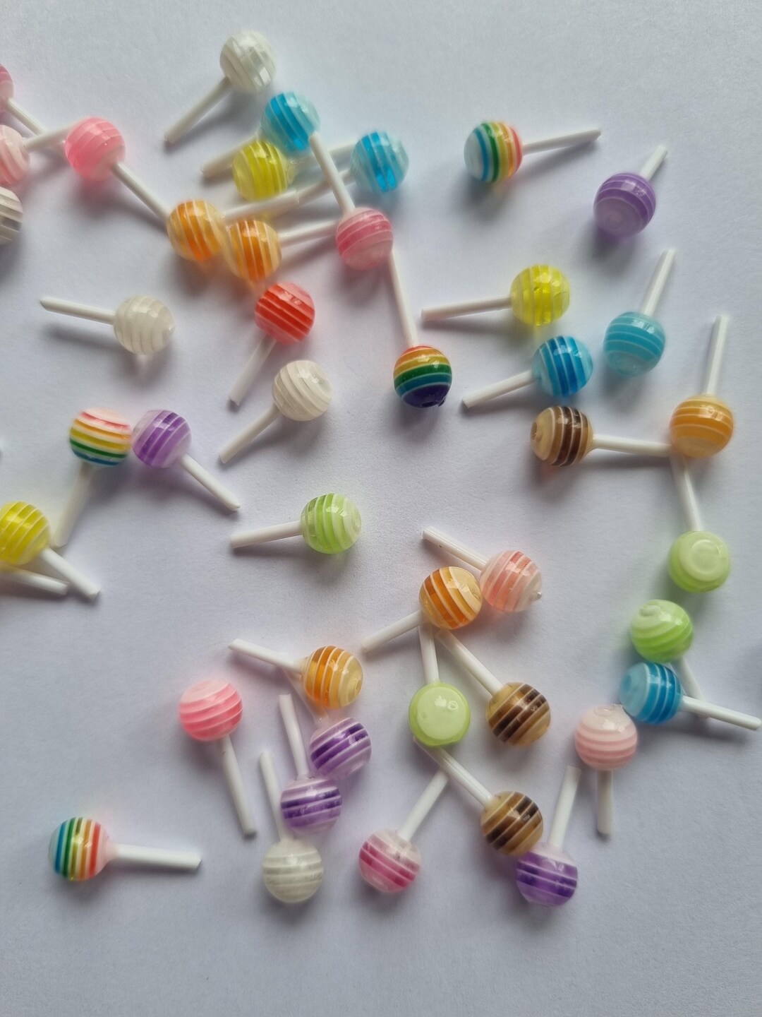 25 Mini Lolipops,3d Resin Colourful Candy,scrapbook,craft,decor,mini ...